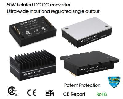 Cina 50W ha isolato l'input Ultra di ampiezza del convertitore cc-cc ed a una uscita regolato in vendita