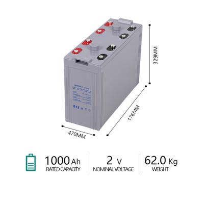 Cina batteria al piombo regolata valvola della batteria 1000Ah del gel 1000Ah in vendita