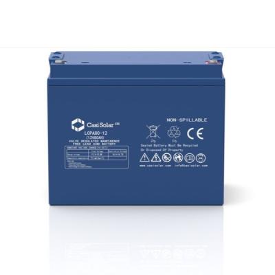 China Bateria profunda do ciclo do Agm do gel Nano 12v 80ah para os painéis solares do picovolt à venda
