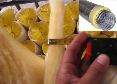China 16KG/M3 25MM Glass Wool Blanket for produce flexible duct for sale