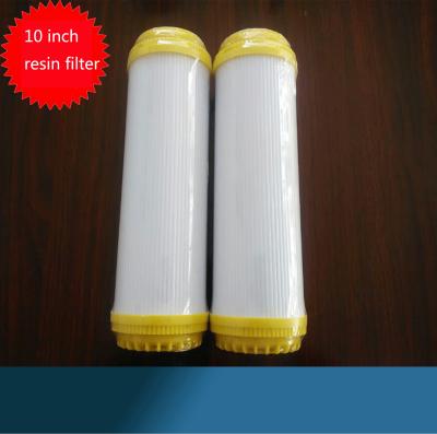 China 10" Resin Water Filter Cartridge Ion Exchange Water Softner Resin Filter Cartridge for sale