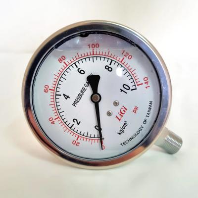 China 304 stainless steel corrugated pipe differential pressure gauge for sale