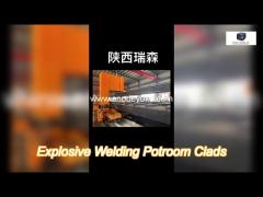 aluminium steel explosion bonded clad plate for aluminum smelter