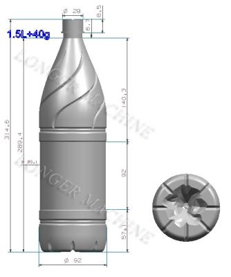 Cina Macchina per lo stampaggio a soffiatura di bottiglie di plastica da 200 ml con tecnologia di allungamento completamente automatica in vendita
