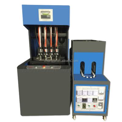 China 500 ml kleine plastic flessen maken machine met 4 holte en semi-automatische werking Te koop