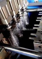 China Semi Automatic 4 Cavity 500ML Small Plastic Bottle Making Machine with Speed Blue Design for sale