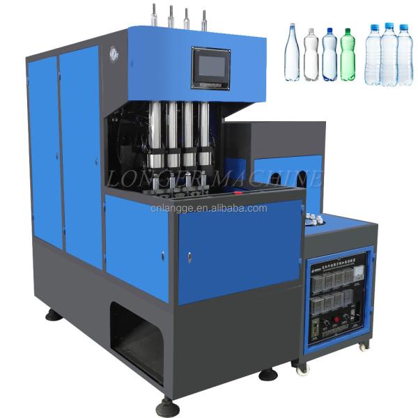 Quality Design 4 Cavity Semi Automatic PET Bottle Blower for 500ML Small Plastic Bottle for sale