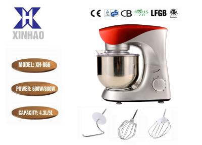 China 4.3L 800W Bread Stand Mixer / Cooks Professional Mixer for Mixing Dough Making and Egg Whisking for sale