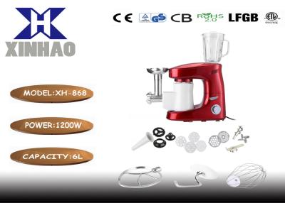China Spray Red VDE / BS Plug Cooks Stand Mixer With 1500 Milliliters Glass Jar for sale