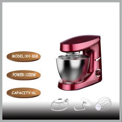 China 1200 Watt 6 Liters Powerful Kitchen Stand Mixer For Mixing , Dough Making And S / S Egg Whisk for sale