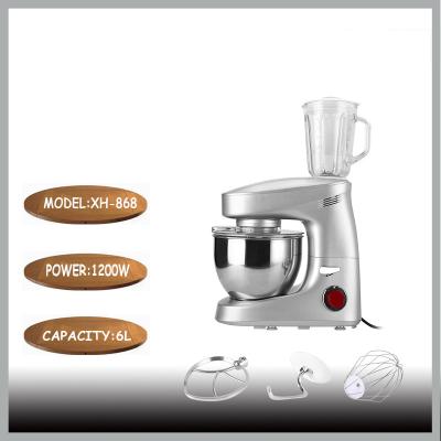 China 6 Liters Spray Sliver Mixing Bowl Multifunction Stand Mixer with Blender for sale