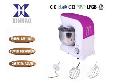 China Purple Kitchen Appliance Dough Mixer , Stainless Steel Bowl Food Stand Mixers for sale