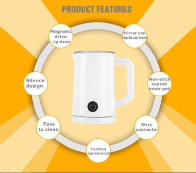 China 150 Milliliters Cold Or Hot  Frothing Milk Frother and Heater With Double - Wall Design for sale