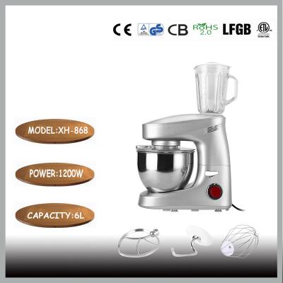 China VDE / BS Plug Stand Mixer Blender With Dough Mixer Hook 6 Speeds Rotary Switch Control for sale
