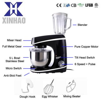 China Powerful 1000W Stand Mixer Blender , Full Metal Gear System Stylish Plastic Body for sale