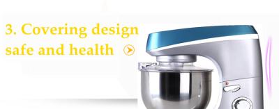 China 6 Speeds Rotary Switch Control 1000W Stand Mixer Blue / Silver Professional Food Mixers for sale