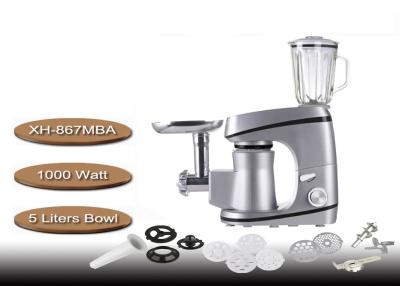 China 220V 1000 Watt Stainless Steel Cake Stand Mixer With Meat Grinder / Pasta Maker for sale