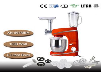 China Powerful AC 1000W Stand Mixer Planetary Gear Action 5L Stainless Steel Mixing Bowl for sale