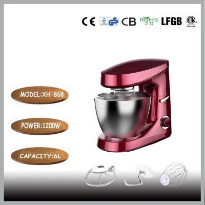 China Bread Dough 1200W Stand Mixer Red with DGCCRF / REACH / GS / CE Certification for sale