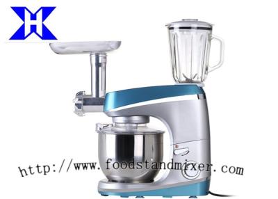 China 3 In 1 Blue Top And Silver Body Multifunction Stand Mixer With Blender for sale
