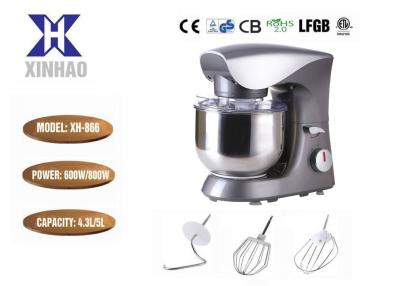 China 4.3 Liter Spray Silver Electric Stand Mixer for Kitchen Pastry , Cream Mixer for sale