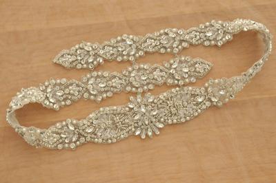 China source factory Pearl Bridal Belt Crystal Wedding Sash Rhinestone Wedding Dress applique Beaded Bridal Belt Sakura Sash for sale