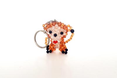 China direct source beaded animal Bead Keychain Bead Zipper Pull Cute Animal Charm or Zipper Pull, Beaded Animals Phone Charm for sale