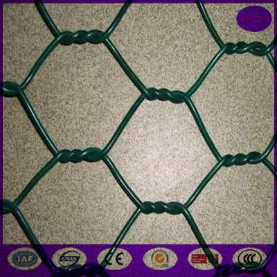 el PVC verde de los 25MM caoted la cerca hexagonal de la malla de alambre del pollo del jardín con 36