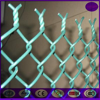 China China chain link fencing 50*50mm ,6 gauge plastic coating sports ground fence price for sale
