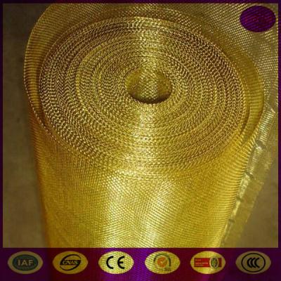 China 16 mesh ,wire dia 0.35mm, aperture 1.24mm plain weave brass wire mesh for sale