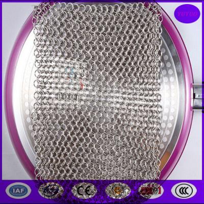 China China 7*7 Inch Stainless Steel Chainmail Scrubber for sale