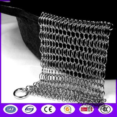 China china supplier stainless steel chainmail scrubber for kitchen clean for sale