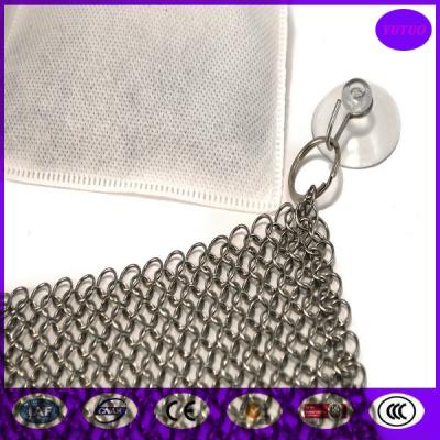 China stainless steel ring mesh scrubber pan and pot scrubber made in china for sale