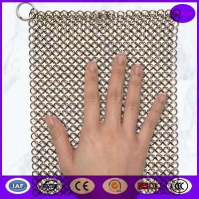 China Cast Iron Chainmail Sponge Dish Scrubber, Hand Scrubber made in china for sale