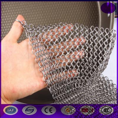 China Finger Cast Iron Stainless steel Scrubber Chain mail Cleaner Kitchen made in china for sale