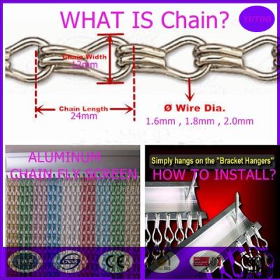 China High qualityAluminum Chain fly  Screens for domestci and commercial use from china seller for sale