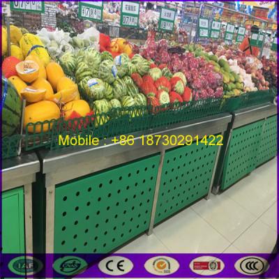 Estante adornado verde del hierro del OEM China para el supermercado como estante de la cerca