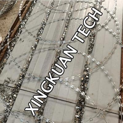 China Ribbon Razor Wire Flat Wrap Coils for secure safe Non Flanged Wire Reinforced for sale