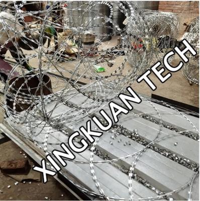 China Ribbon Razor Wire Flat Wrap Coils for secure safe Non Flanged Wire Reinforced for sale