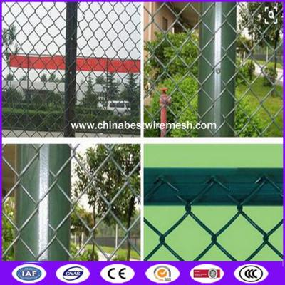China ASTM A392 standard heavily galvanized chain link fence with posts and installing accessories with 366 grams zinc coating for sale