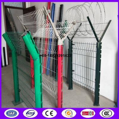 China 3m Peach Shape  pole along with Triangle Bending Panel from China as fence application for sale