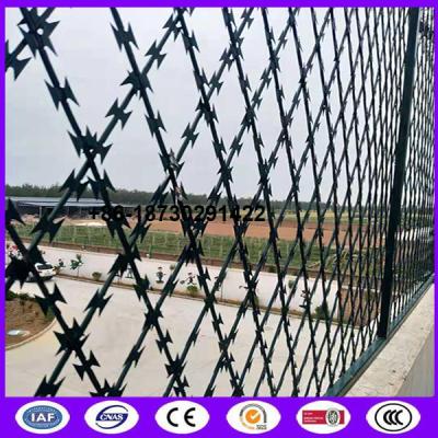 China High security welded razor wire mesh with blade type BTO-22 for fence barrier in Prison made in China for sale