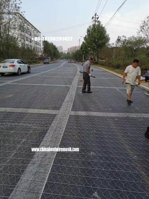 China Reinforced gabion /hexagonal mesh net in the construction of highway white to black made in china for sale