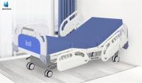 China Customizable Width Electrical Hospital Bed with Composite Headboard and IV Pole 5 Function for sale