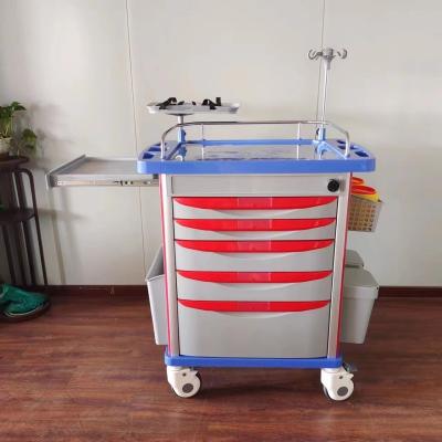 Китай Больничная аварийная тележка с защищенным E-Lock Defib Tray продается
