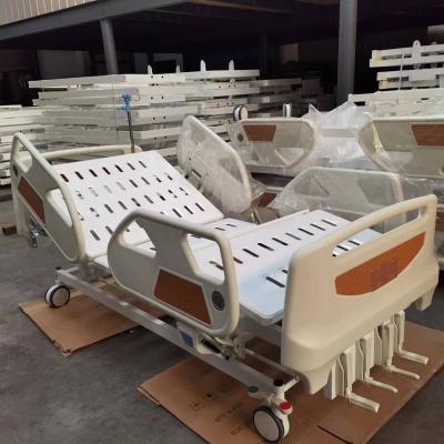 China Multi-Function 4 Crank Medical Patient Bed For Clinical & Hospital With IV Pole And Mattress for sale