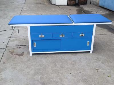 Китай Медицинский стол для осмотра с регулируемой спинкой, 3 ящиками, 1 шкафом и держателем для бумажных полотенец продается