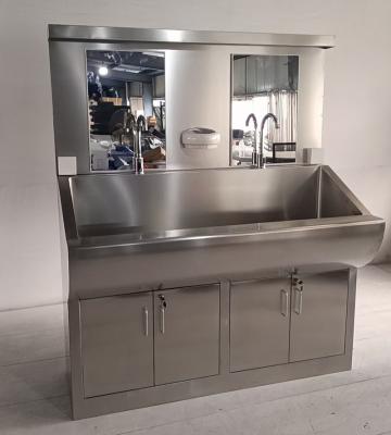 China Touchless Surgical Hand Washing Station With Auto Soap, Mirror & Illumination Light for sale