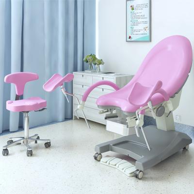 Китай Электрическая смотровая кушетка для гинекологии с ножным управлением, для осмотра без помощи рук продается