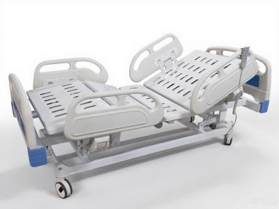 China Adjustable 5-Function Medical Bed Central Lock & 4-Split PP Guardrails for sale